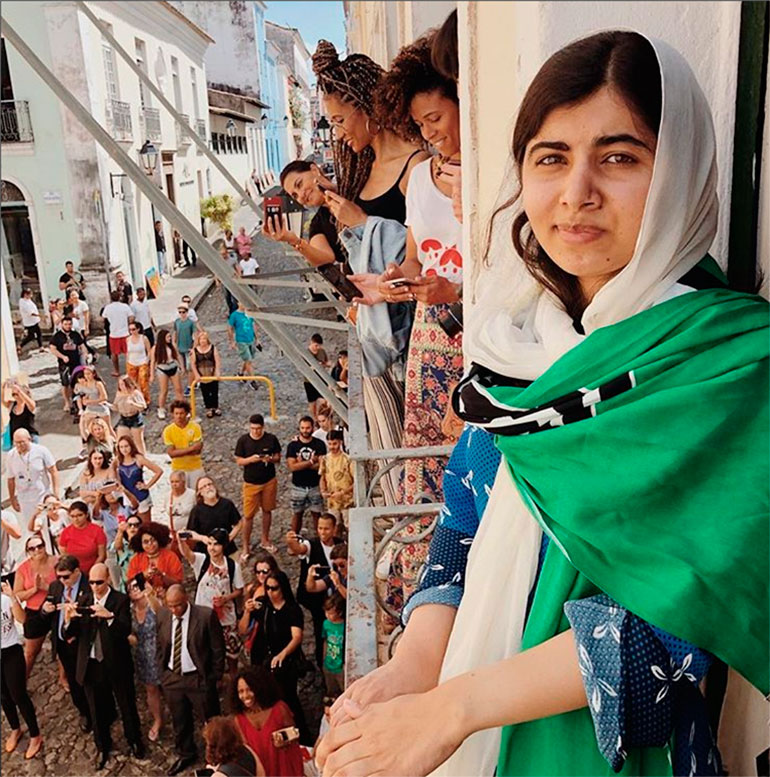 Malala inaugura conta no Instagram com foto tirada em Salvador
