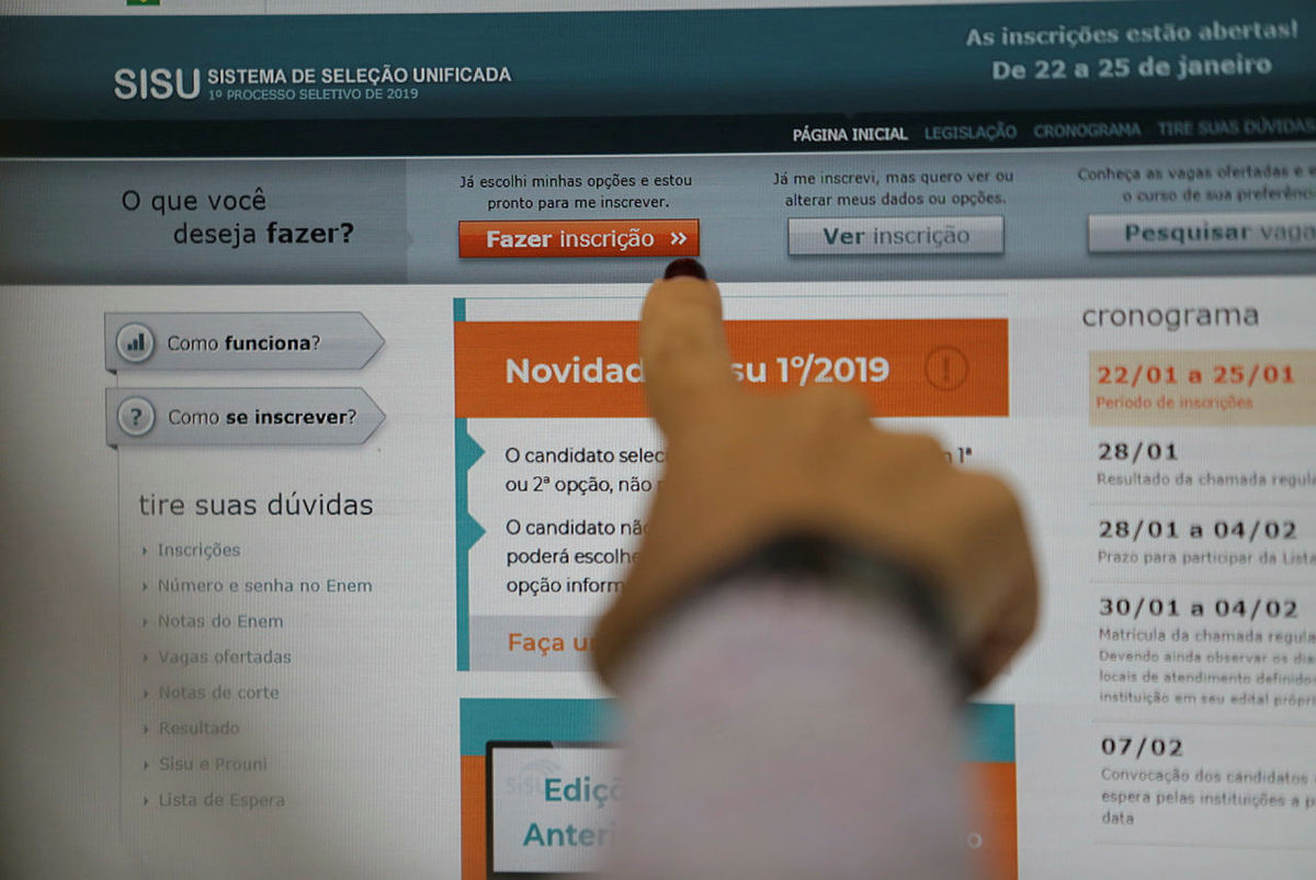 Estudantes podem se inscrever no Sisu a partir desta terça-feira