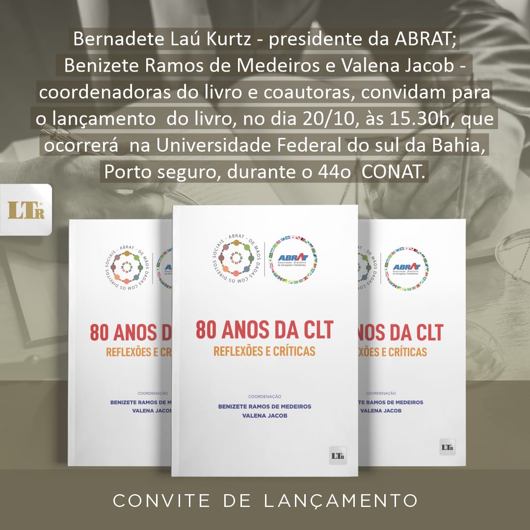 Bahia será sede do 44º CONAT com celebração dos 80 anos da CLT