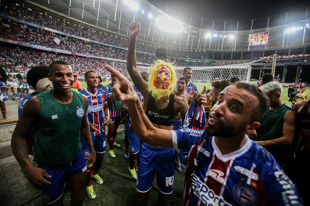 Jogadores do Bahia provocam o Vitória após triunfo: Jogadores do Bahia provocam o Vitória após triunfo: