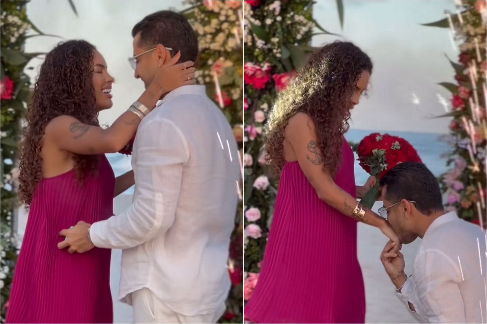 Após "tempo", Kevi Jonny pede Sthe Matos em casamento