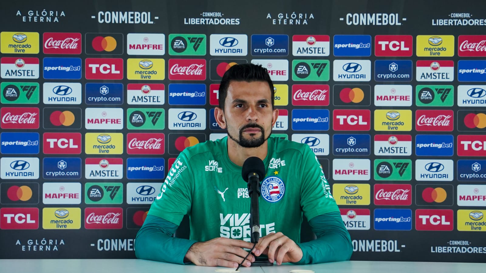 Marcos Felipe comenta sobre retorno ao gol do Bahia: “Preparado”