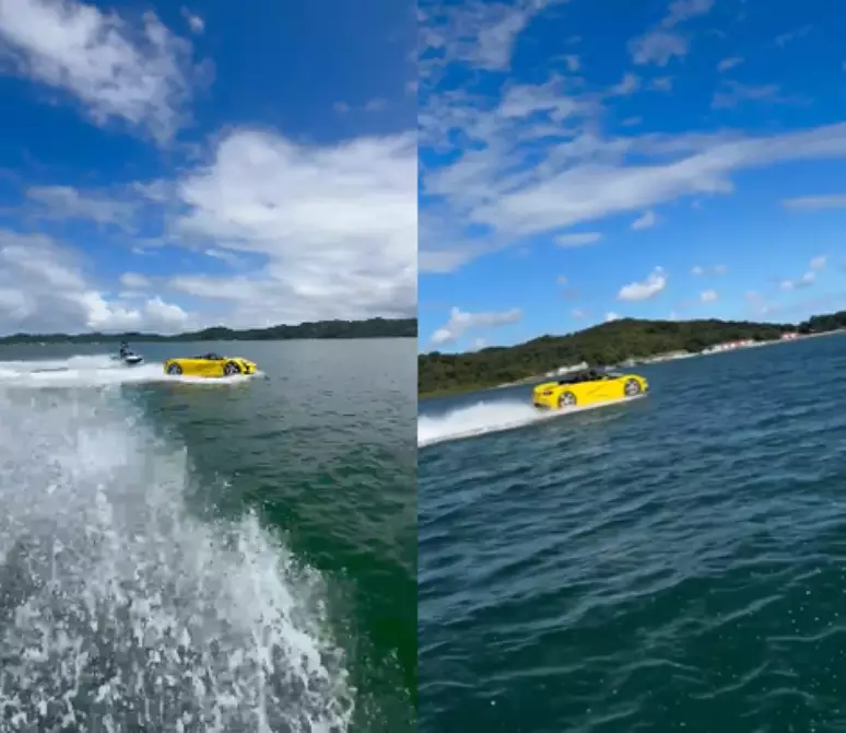 Jet-ski Lamborghini vira sensação em Salvador e surpreende
