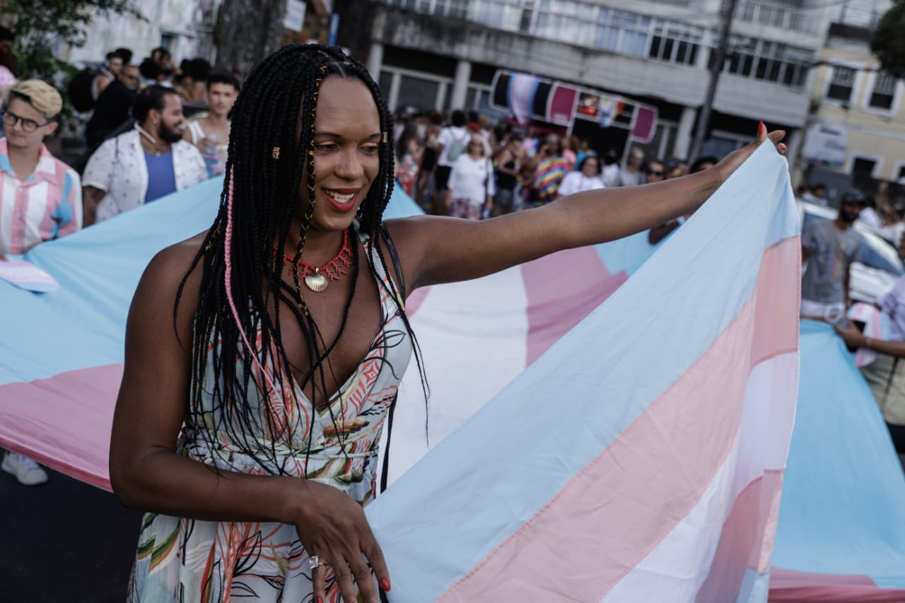 Confira imagens da 4ª Marcha do Ogulho Trans da Bahia