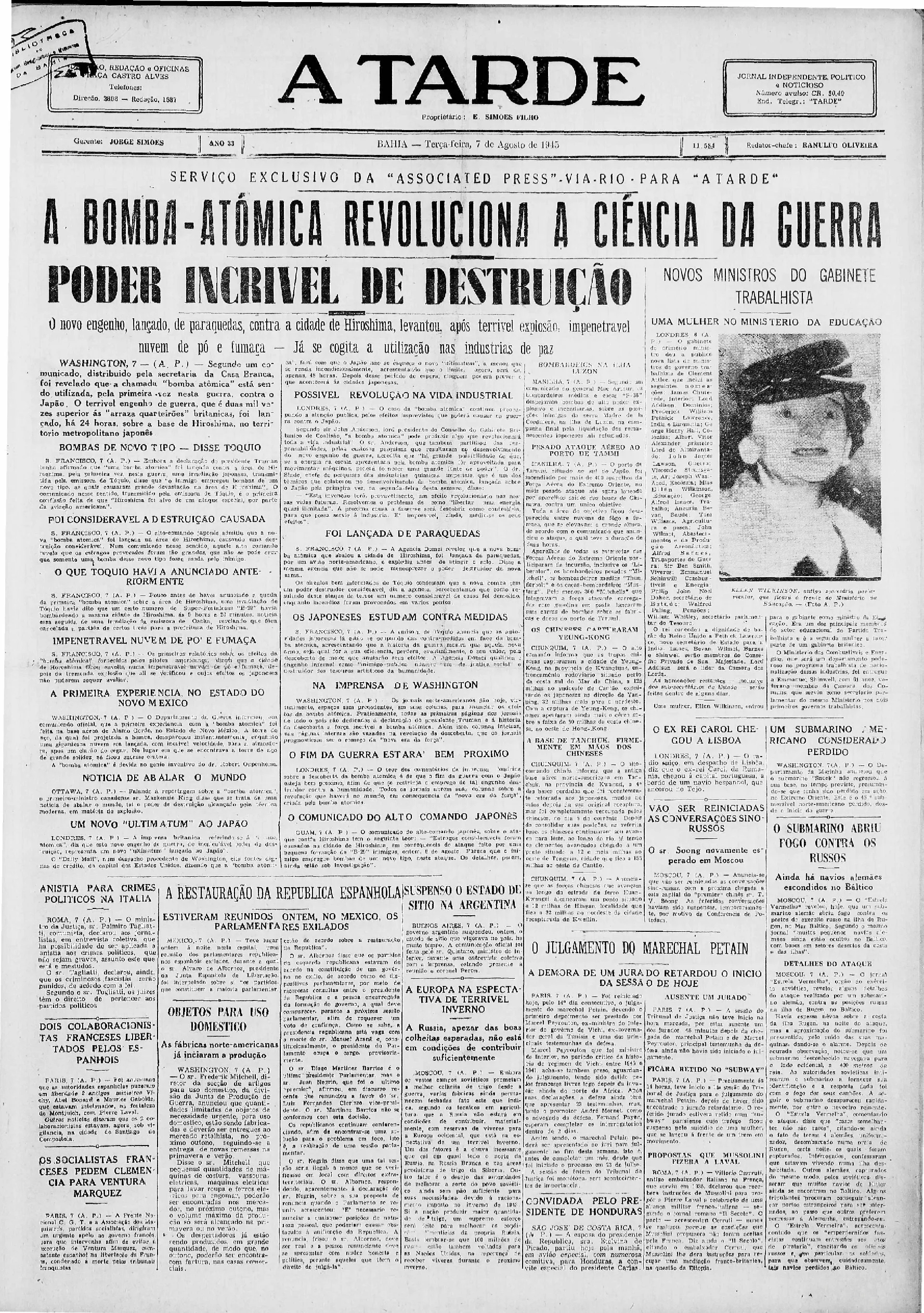 78 anos da bomba em Hiroshima e Nagasaki: relembre a tragédia | A TARDE